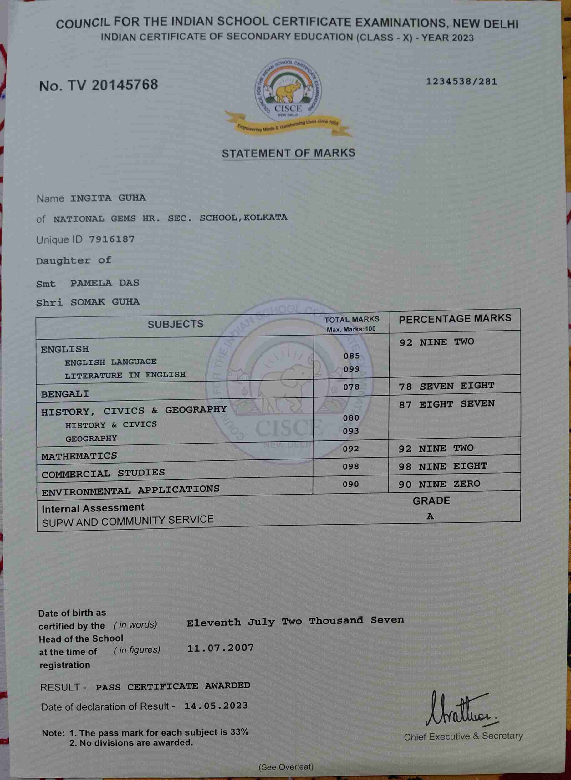 Loreto College Application Form For Admission 2023-2024