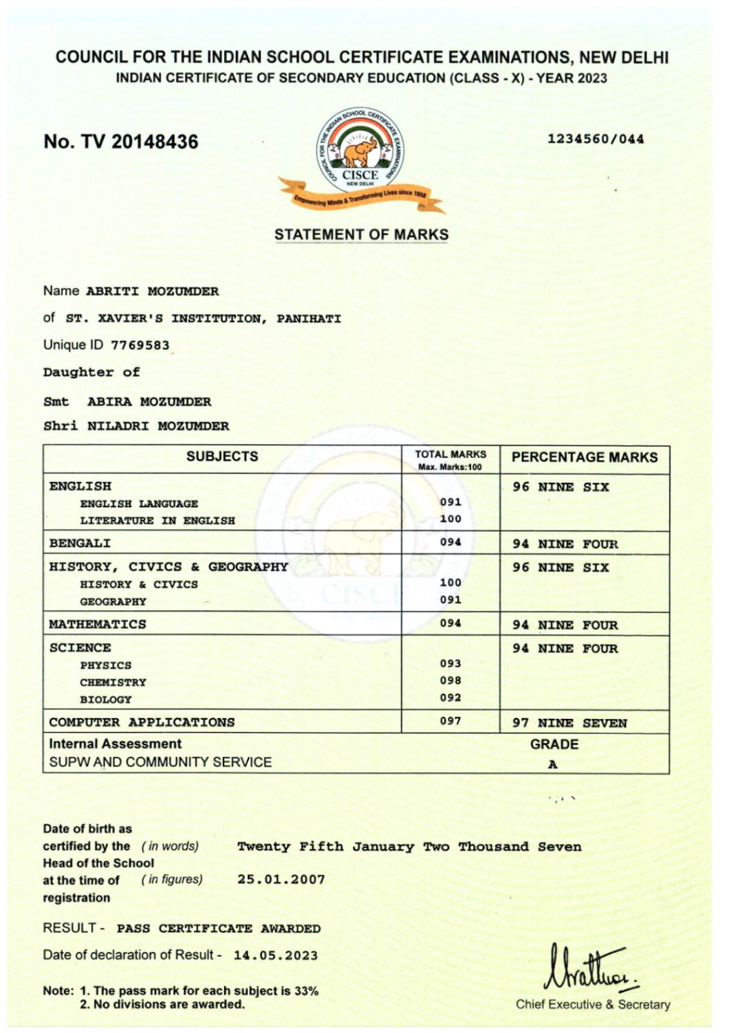 Loreto College Application Form For Admission 2023-2024