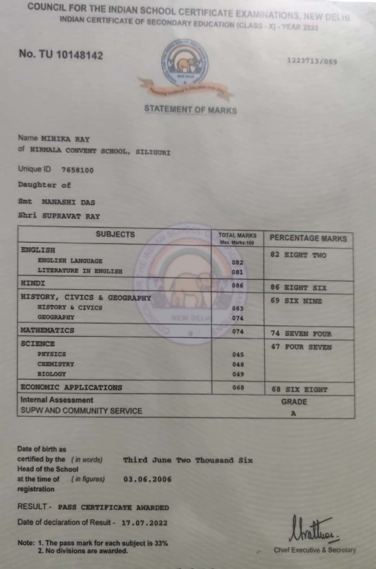 Loreto College Application Form For Admission 2023-2024